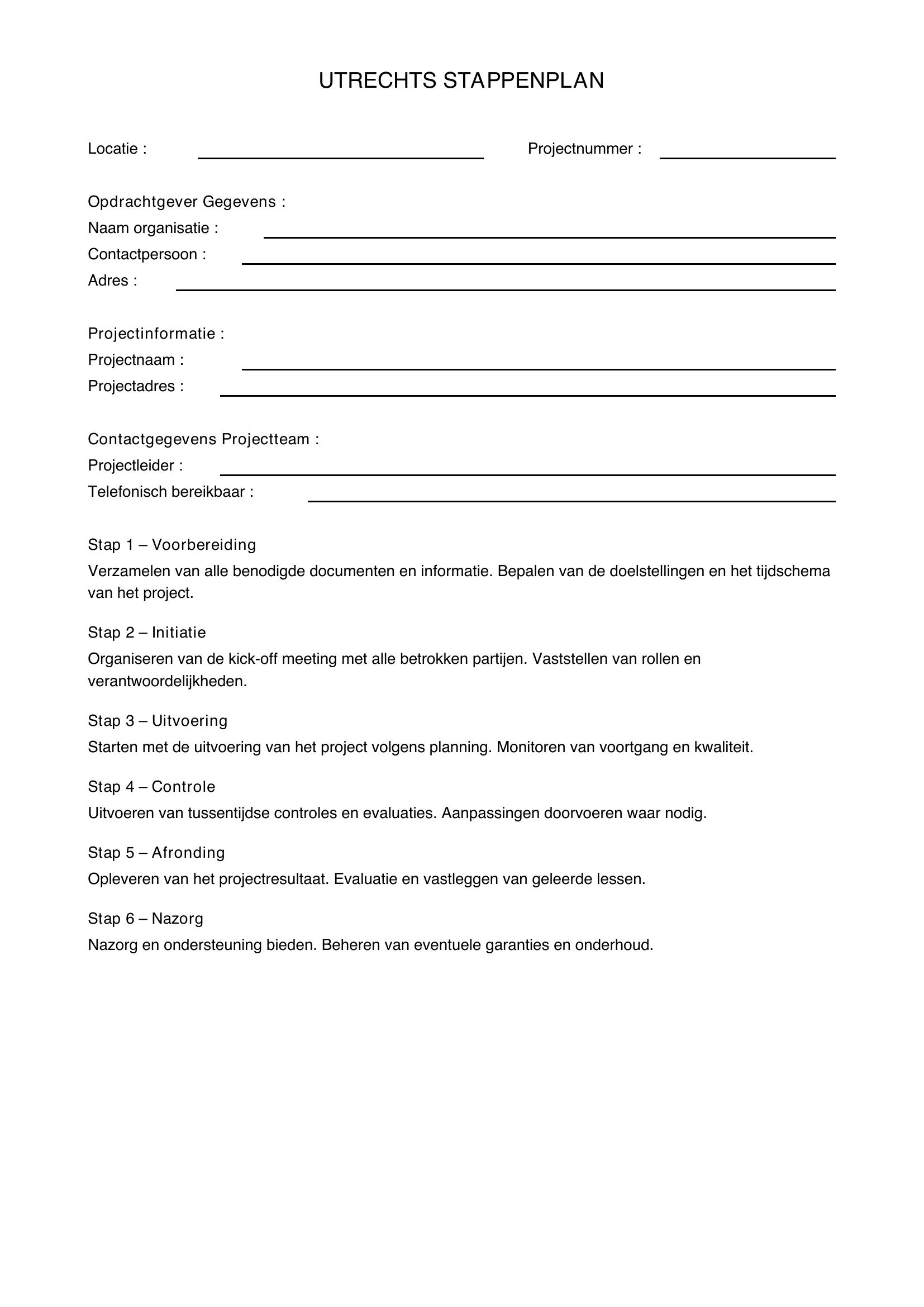 Utrechts Stappenplan